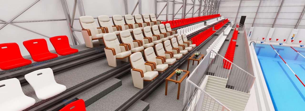 swimming-pool-bleachers - Grandstand Manufacturer